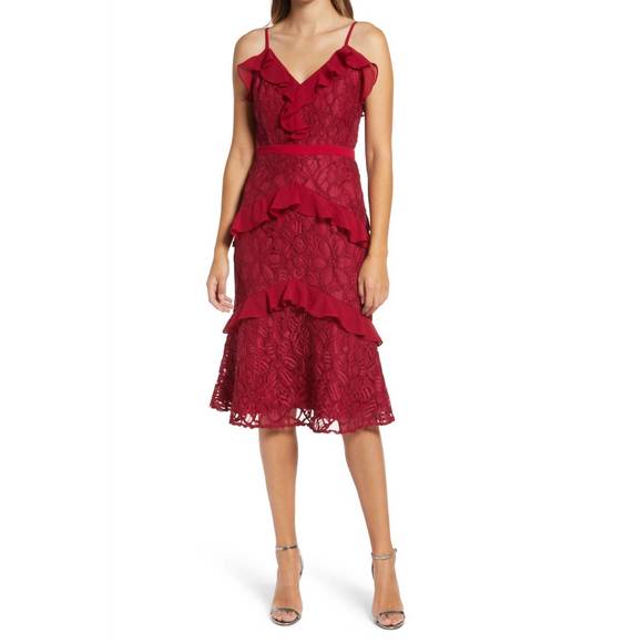 Adelyn Rae | Dresses | New Adelyn Rae Lace Dress In Red | Poshmark